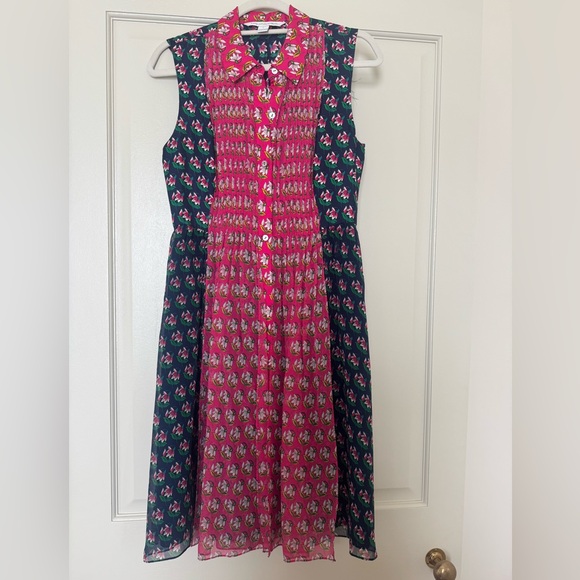 Diane Von Furstenberg | Dresses | Dvf Silk Pink Navy Shirtdress | Poshmark
